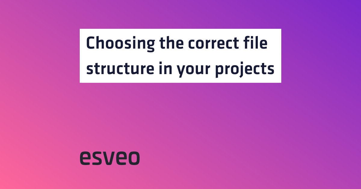 Choosing the correct file structure in your projects | esveo